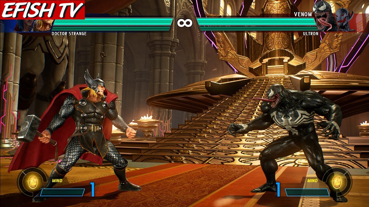 Thor & Doctor Strange vs Venom & Ultron (Hardest AI) - Marvel vs Capcom ...