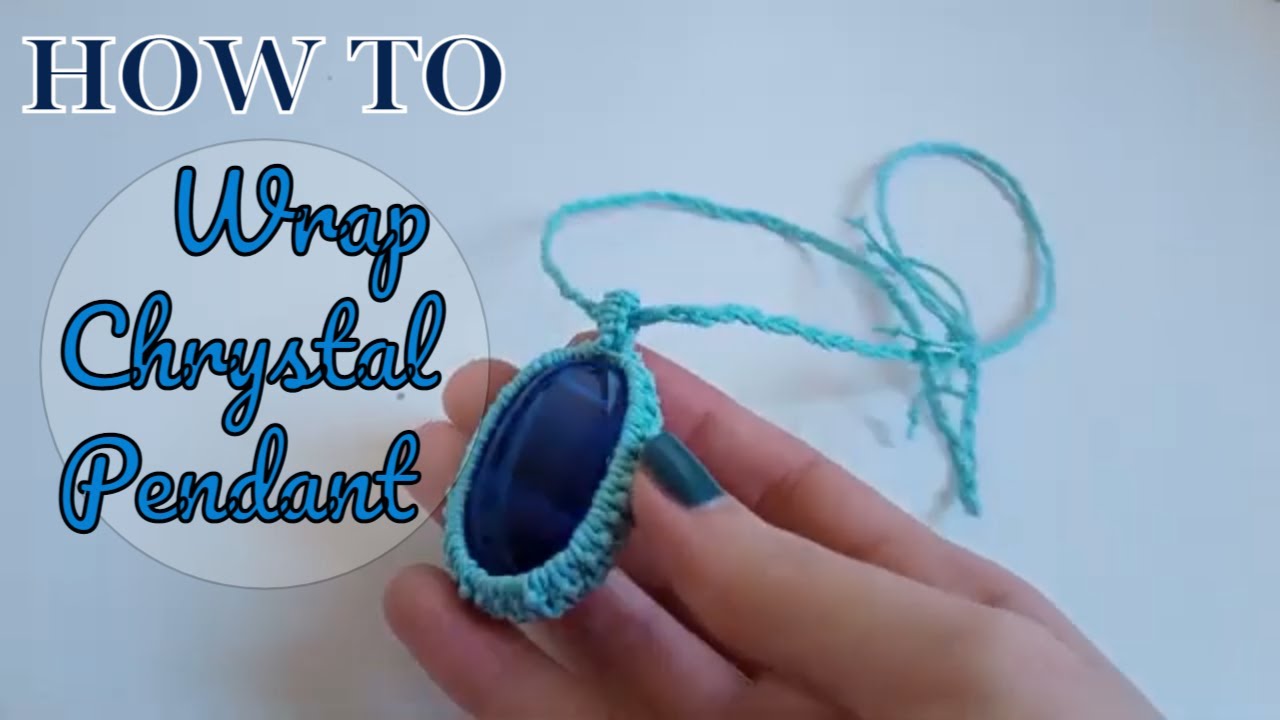 MACRAME NECKLACE | How To Wrap a Crystal Pendant | BEGINNER FRIENDLY ...