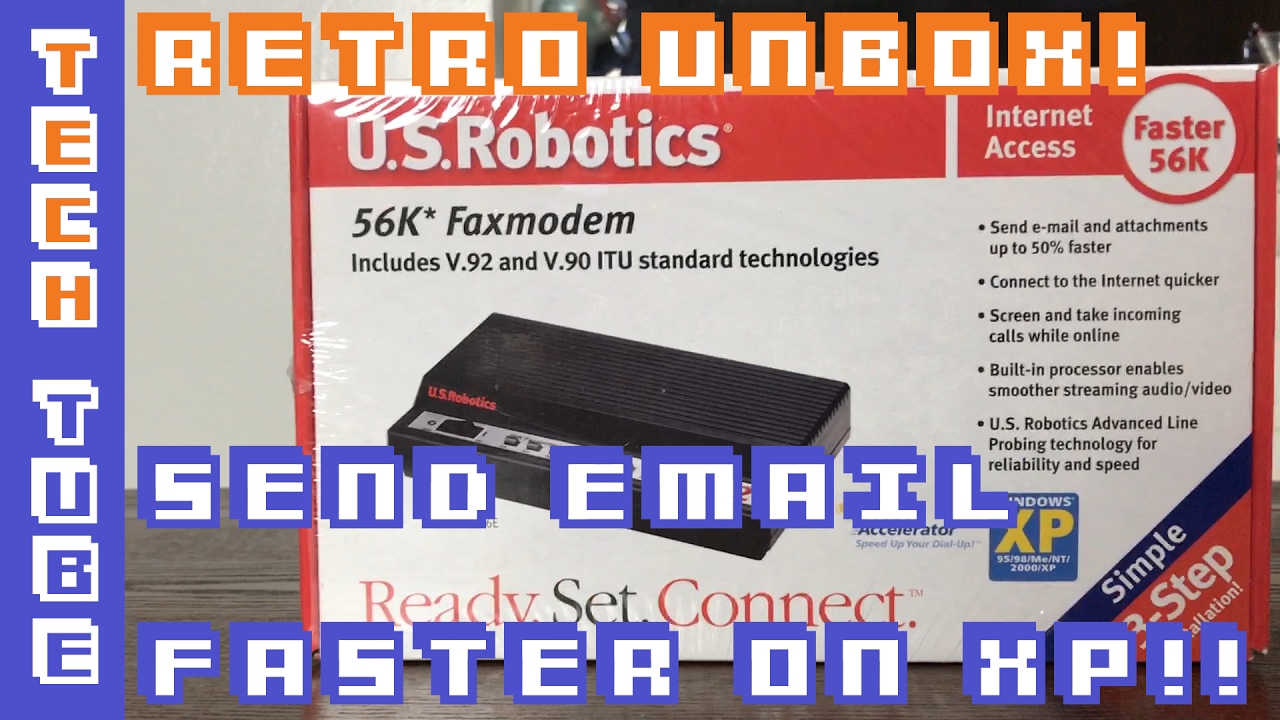 SEND EMAIL 50% FASTER!!! - Retro Unbox! 56K Fax Modem - YouTube