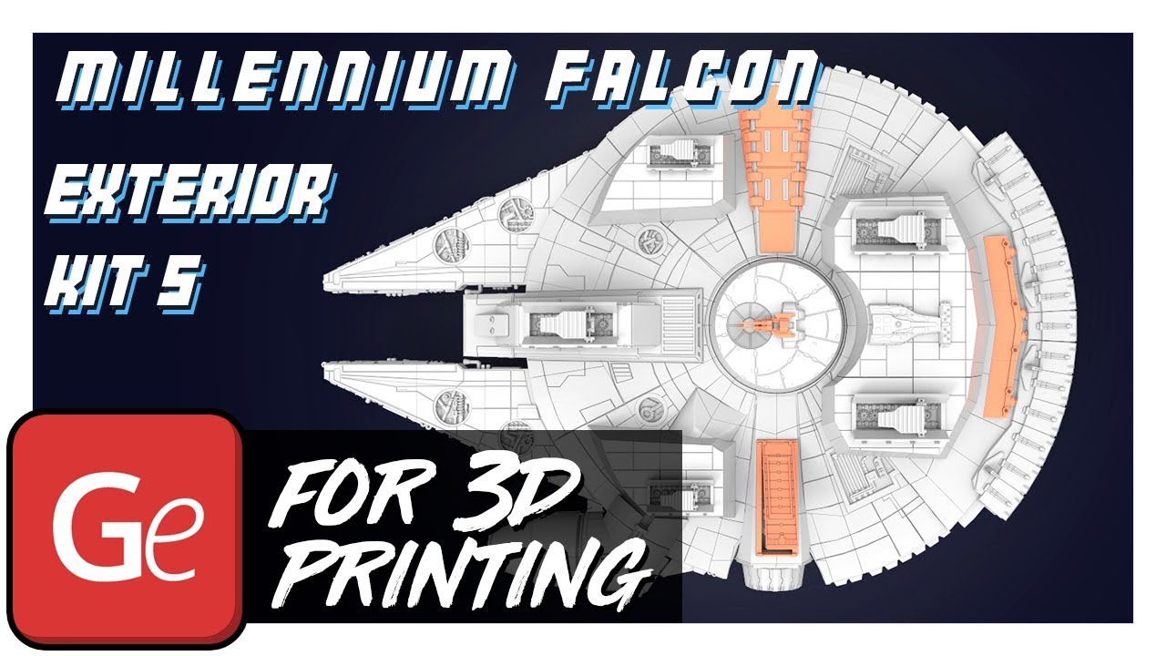 Millenium Falcon Boarding Ramp and Gun Exterior Parts Kit 5 | Assembly ...