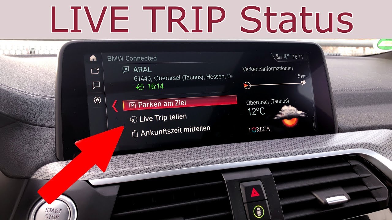 Live Trip Status / Ankunftszeit per SMS senden - BMW CONNECTED DRIVE ...