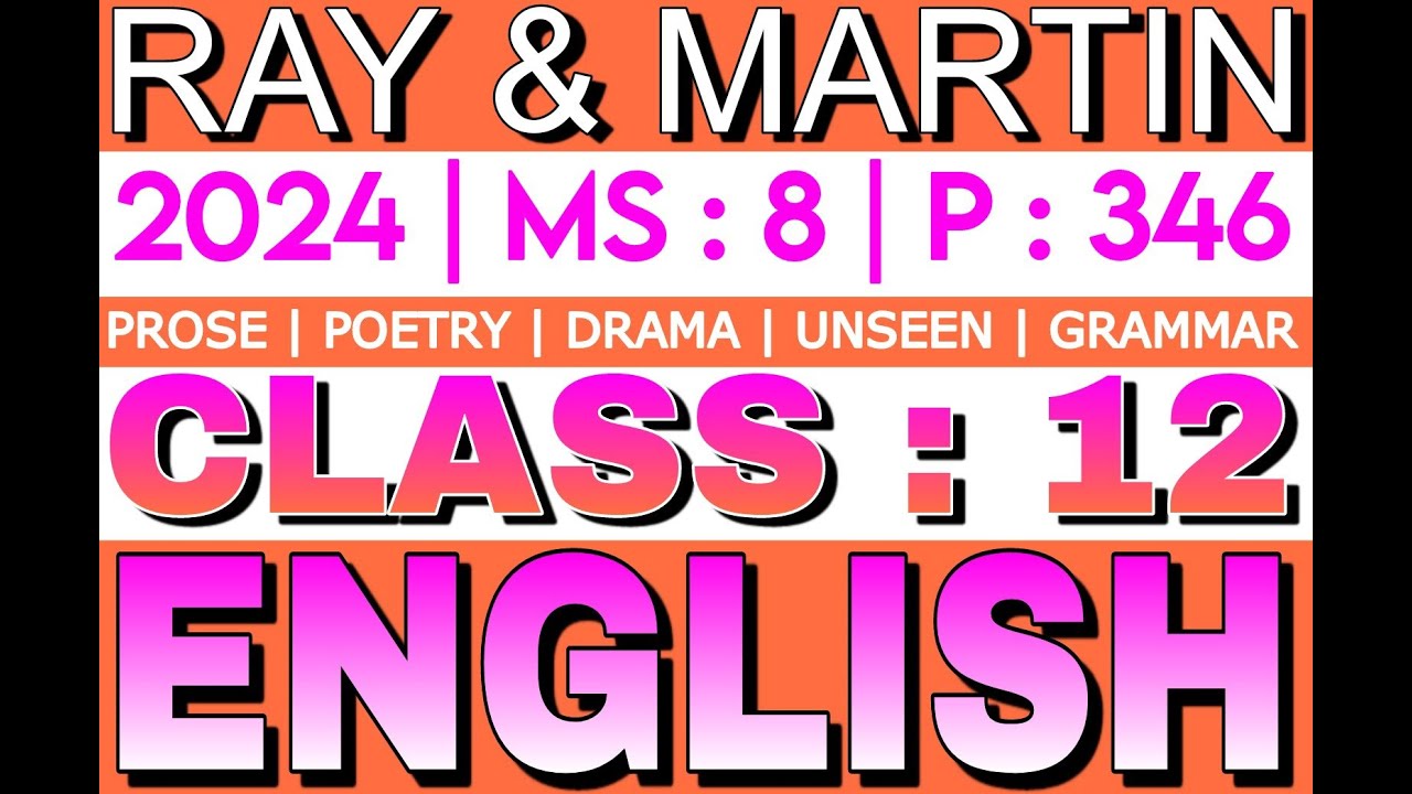 Class 12 Ray Martin 2024 English | Ray Martin Question Bank class 12 English 2024 MQP 8 Page 346 ...
