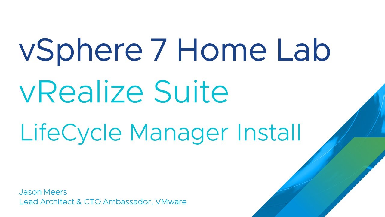vRealize Suite LifeCycle Manager Install (vRSLCM) (VMware vSphere ESXi ...
