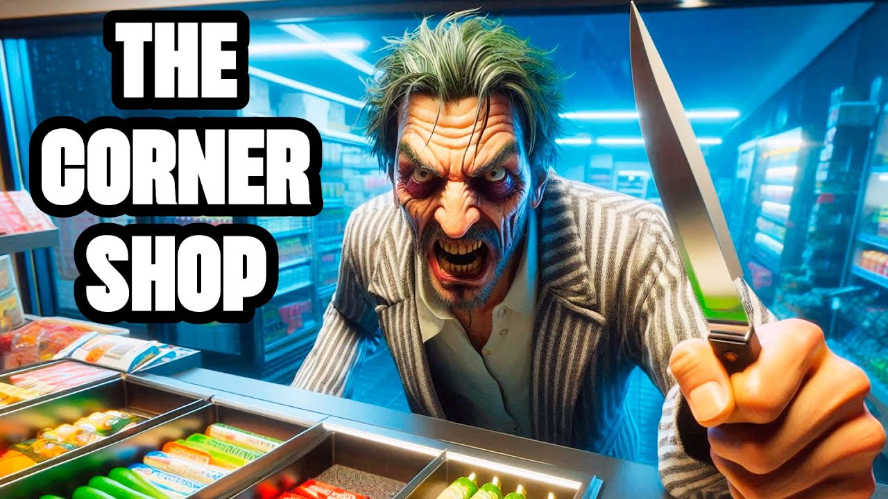 TERROR EN LA TIENDA DE LA ESQUINA DE NOCHE | THE CORNER SHOP (2 Finales ...