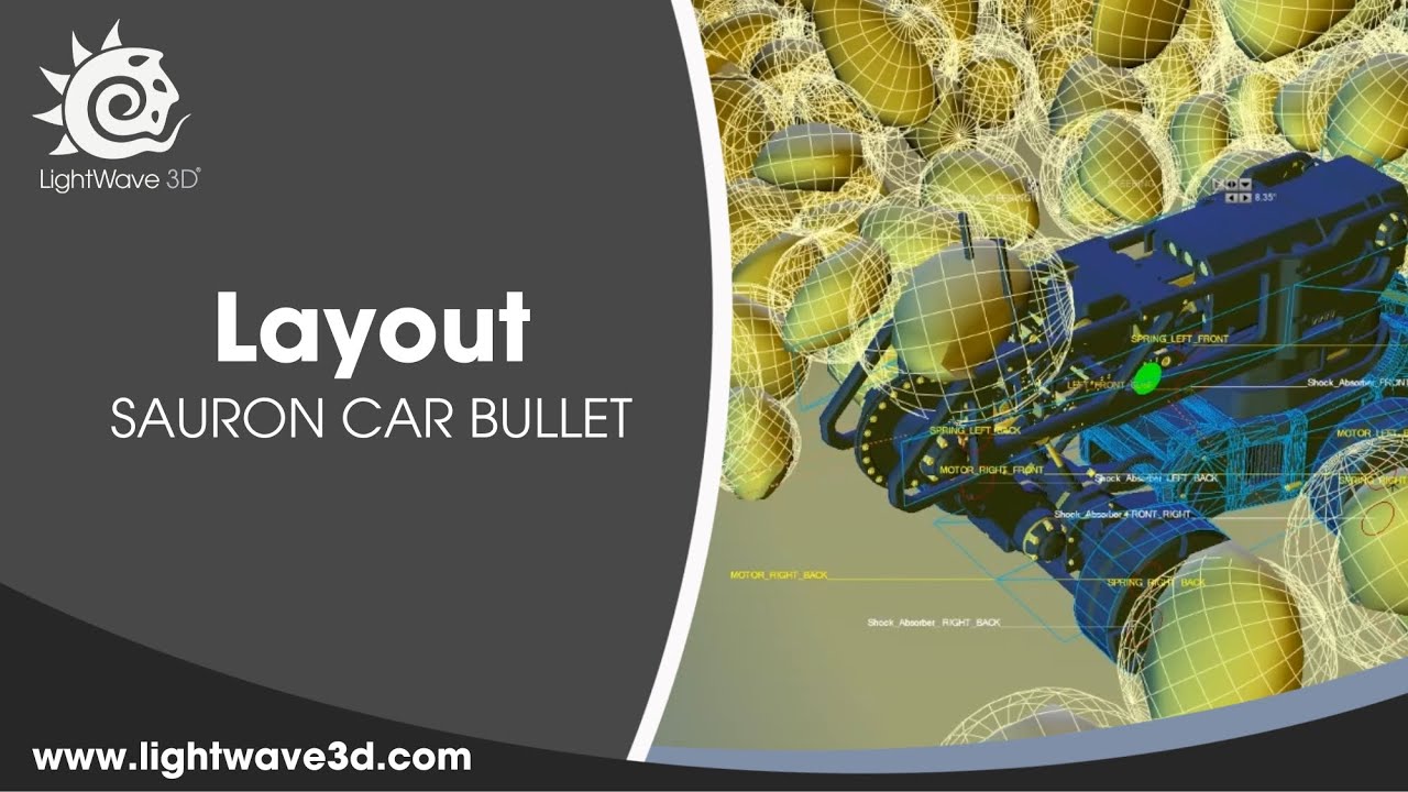 LIghtwave 3D SAURON CAR BULLET - YouTube