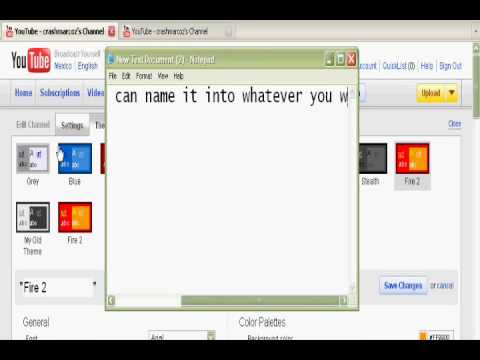 HOW TO CHANGE YOUTUBE BACKGROUND 2010 - YouTube