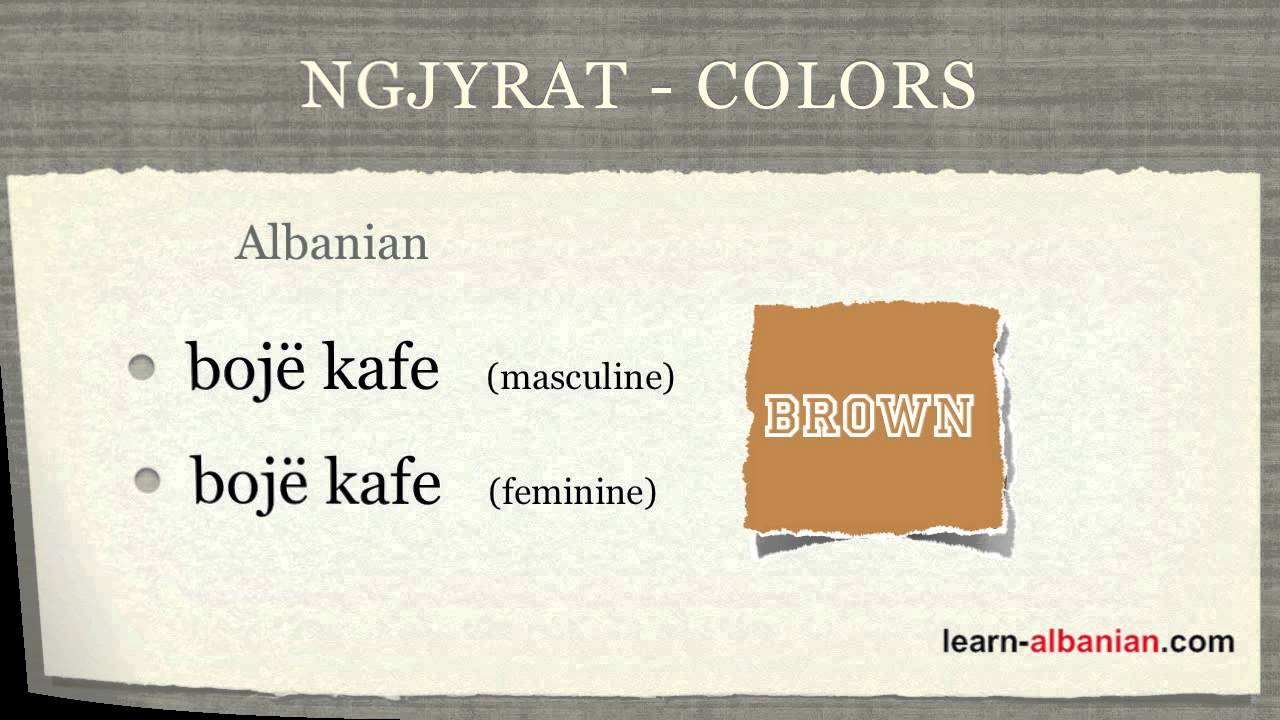 How to read colors in Albanian? Learn Vocabulary and Pronunciation ...