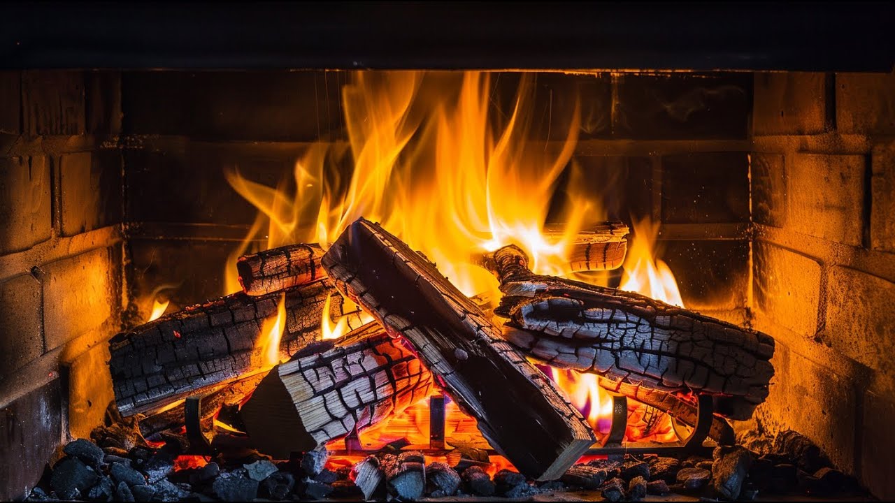 🔥Cozy Fireplace 4k Ultra HD. Bonfire 4K Ultra HD. Fireplace Burning ...