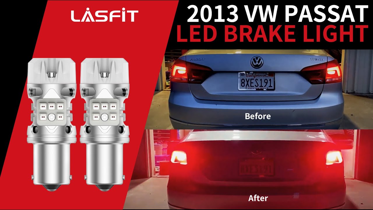 2013 Passat UPGRADED Turn Signal Light & Brake Light LED Bulbs Review ...