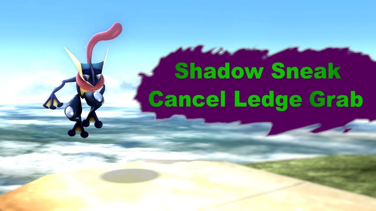 SSB4 Greninja Tech | Shadow Sneak Cancel Ledge Grab - YouTube