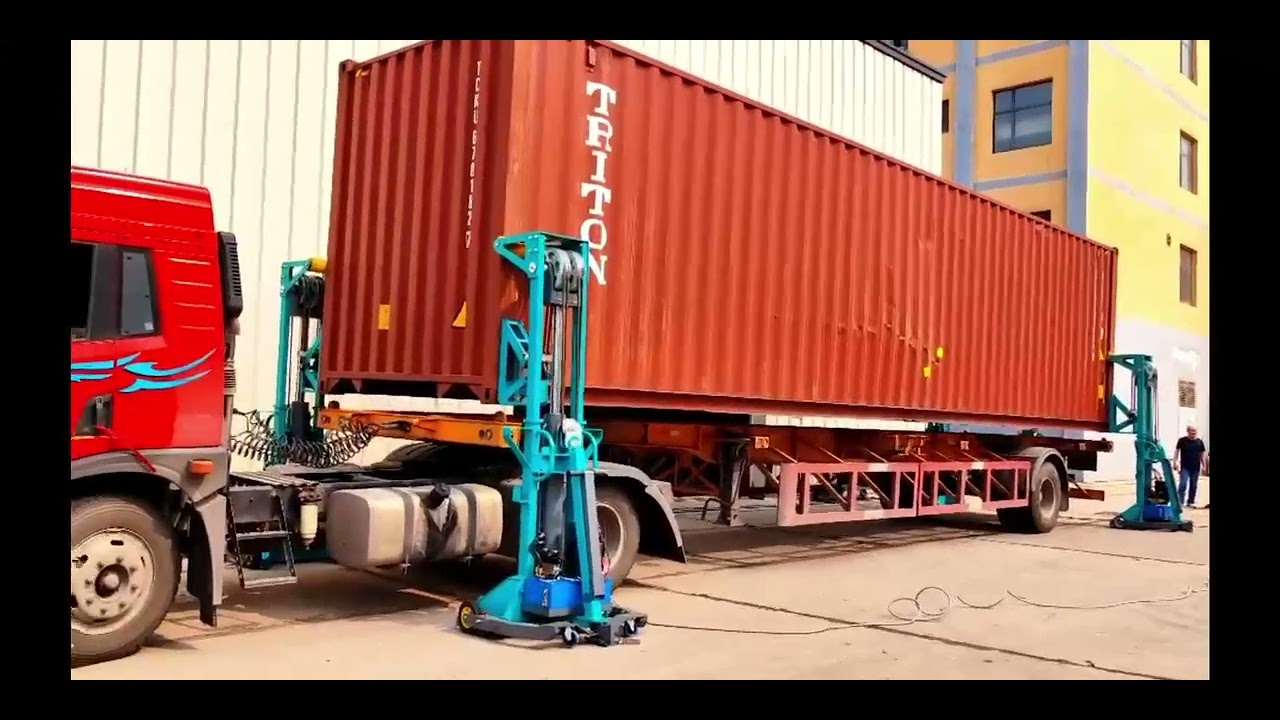 Container fast loading and unloading machine/ hydraulic hoist system ...