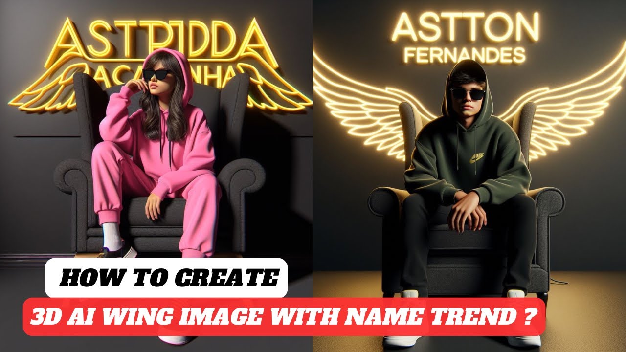 How To Create 3D Ai Wings Name Image | Trending Wings Name Video ...