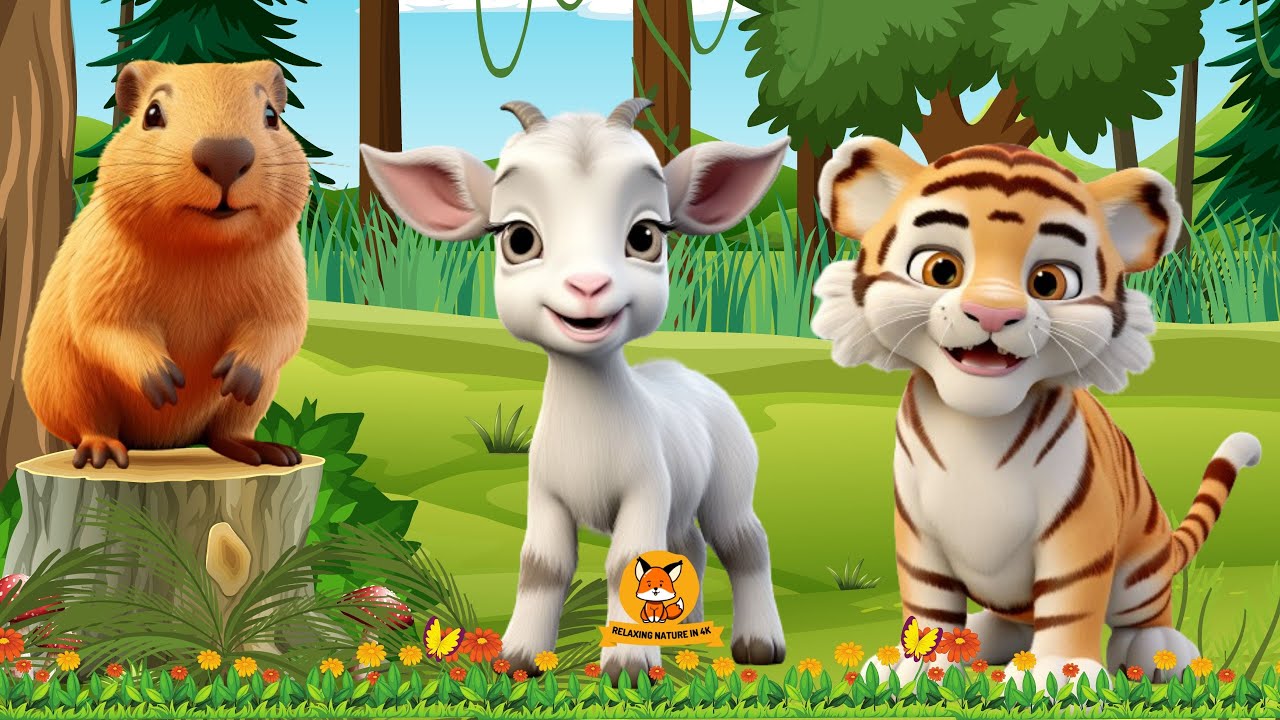 Happy Animal Moments: Lamb, Serval, Capybara, Tiger,... | Animal Sounds ...