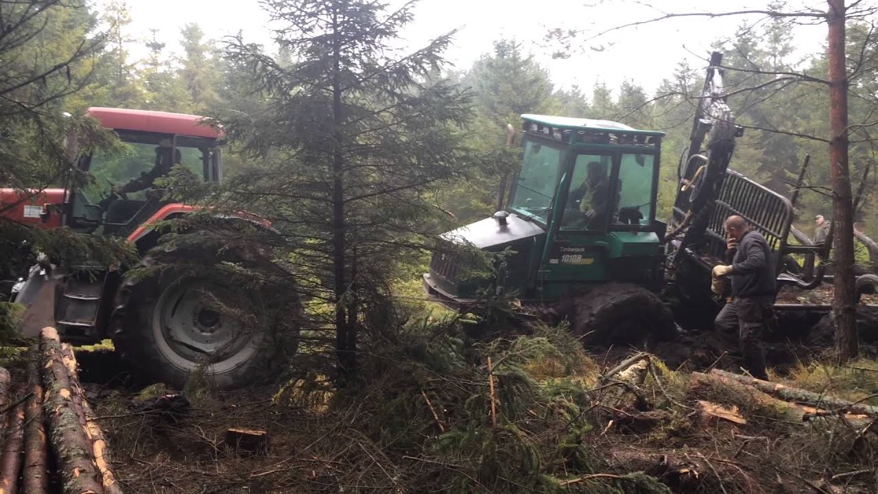 Timberjack 1010B in mud 2 - YouTube