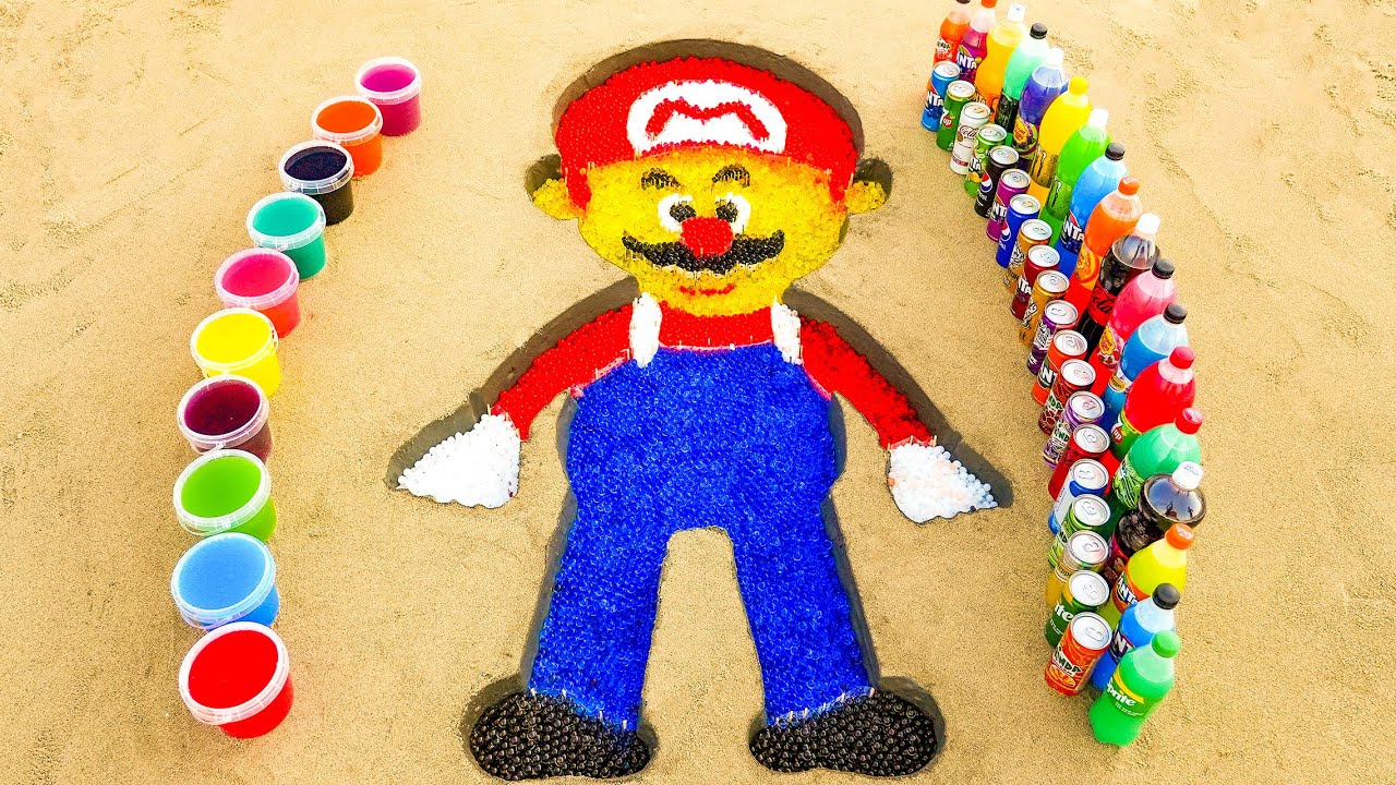 How to make Super Mario with Orbeez, Fanta, Coca Cola, Chupa Chups, 7up ...