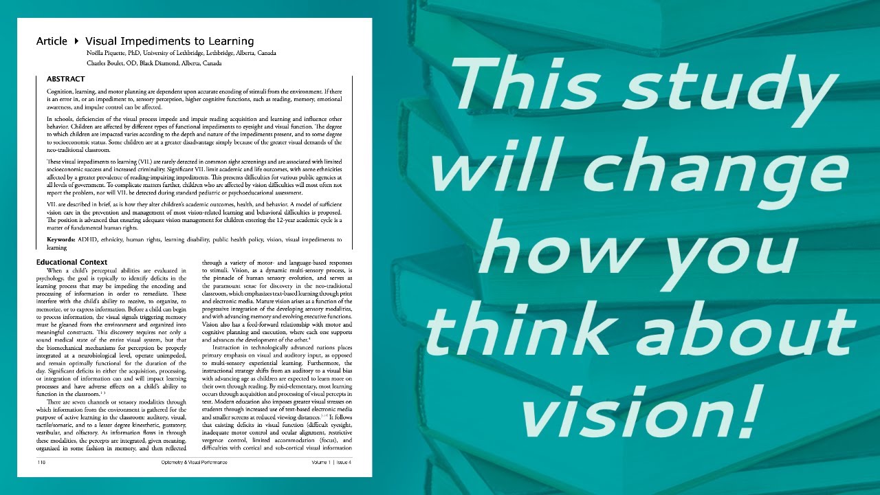 Study: Visual Impediments to Learning - YouTube
