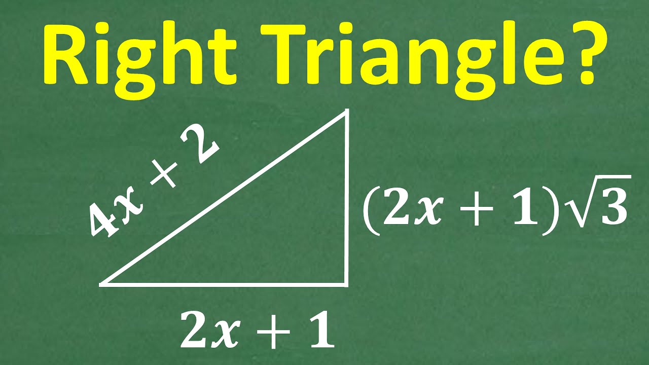 Is this a RIGHT TRIANGLE? Students GOOD at Geometry & Algebra Should Be ...