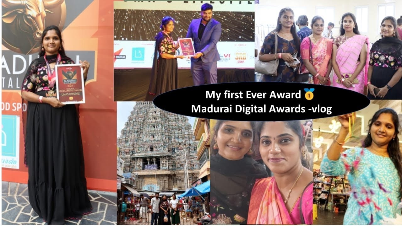 என் வாழ்க்கையில் நான் வாங்கிய முதல் விருது🏅!!! | Madurai Digital Awards - vlog | #umaslifestyle ...