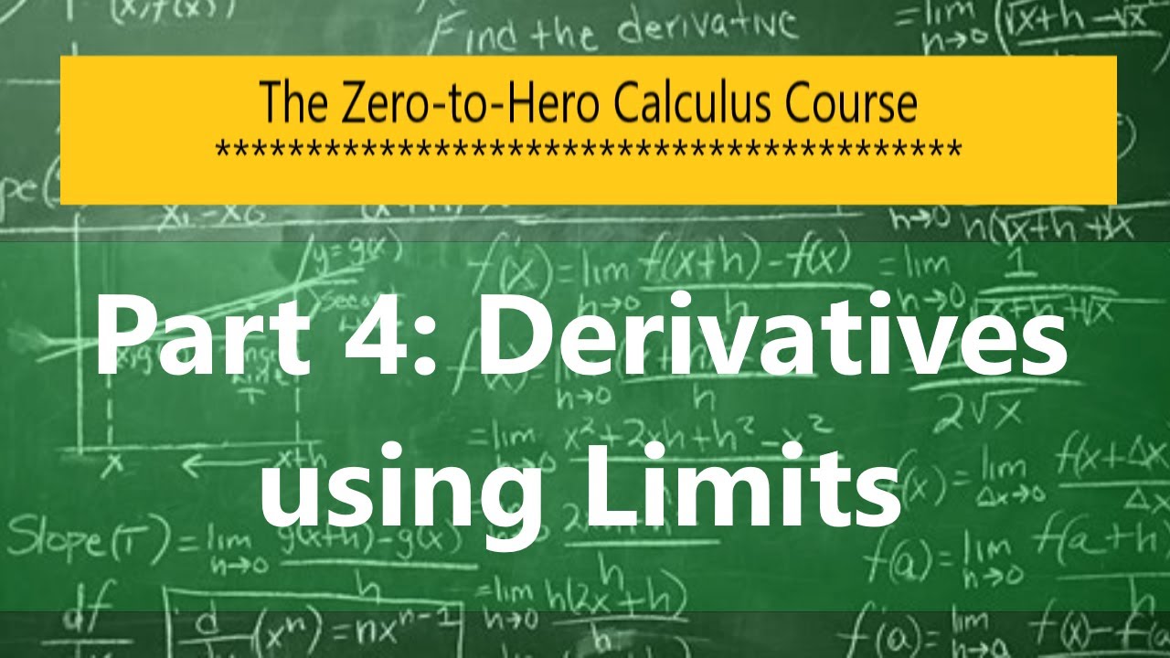 Differentiation using limits - YouTube