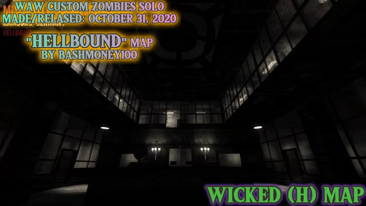 WAW Custom Zombies Solo "HellBound" Map Completed - YouTube