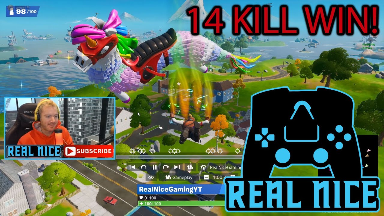 14 Kill Fortnite Win - Real Nice Gaming - YouTube