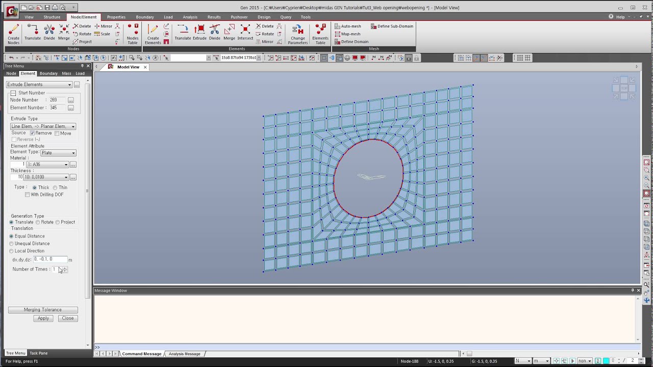 Create Stiffeners by Extrusion - YouTube