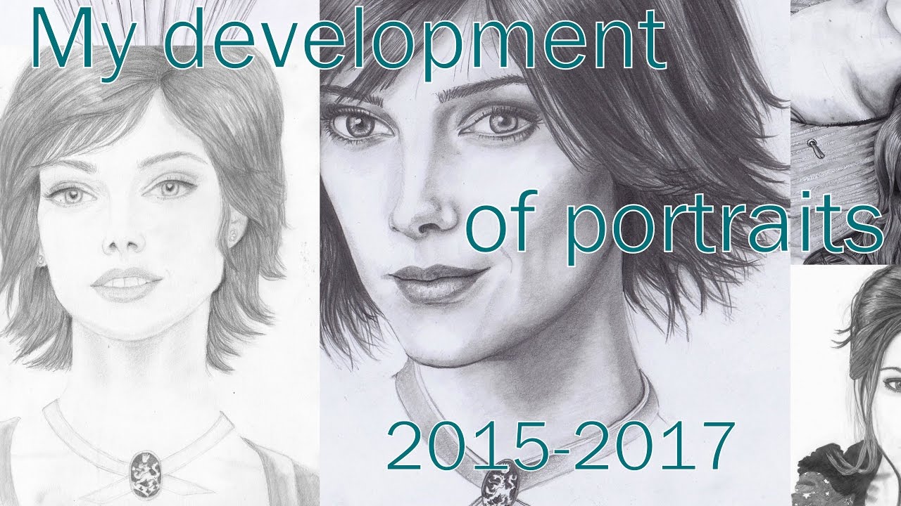 My pencil portrait development \ 2015-2017 \ paletan - YouTube