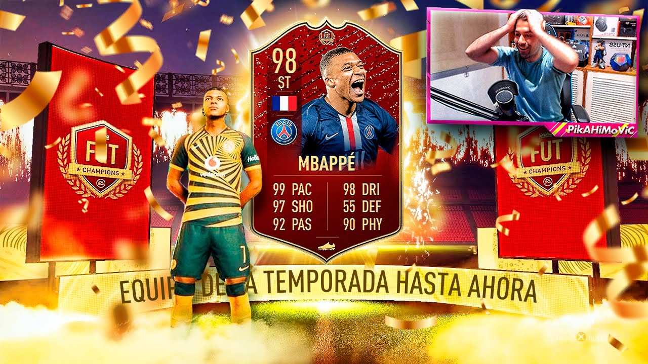 SACO A MBAPPÉ TOTS ROJO EN LAS RECOMPENSAS DE FUT CHAMPIONS | FIFA 20 ...