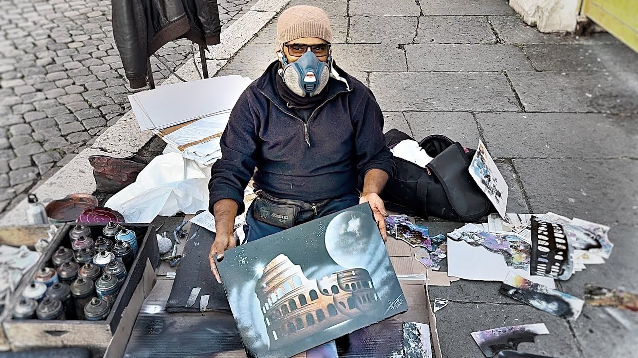 The Most beautiful spray painting of colosseum - YouTube