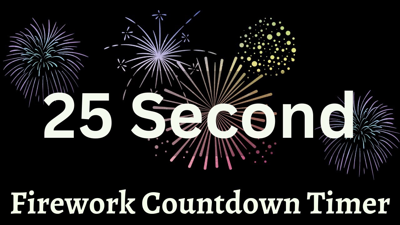 25 Second 4th Of July Countdown Firework Timer! (With Firework sound ...