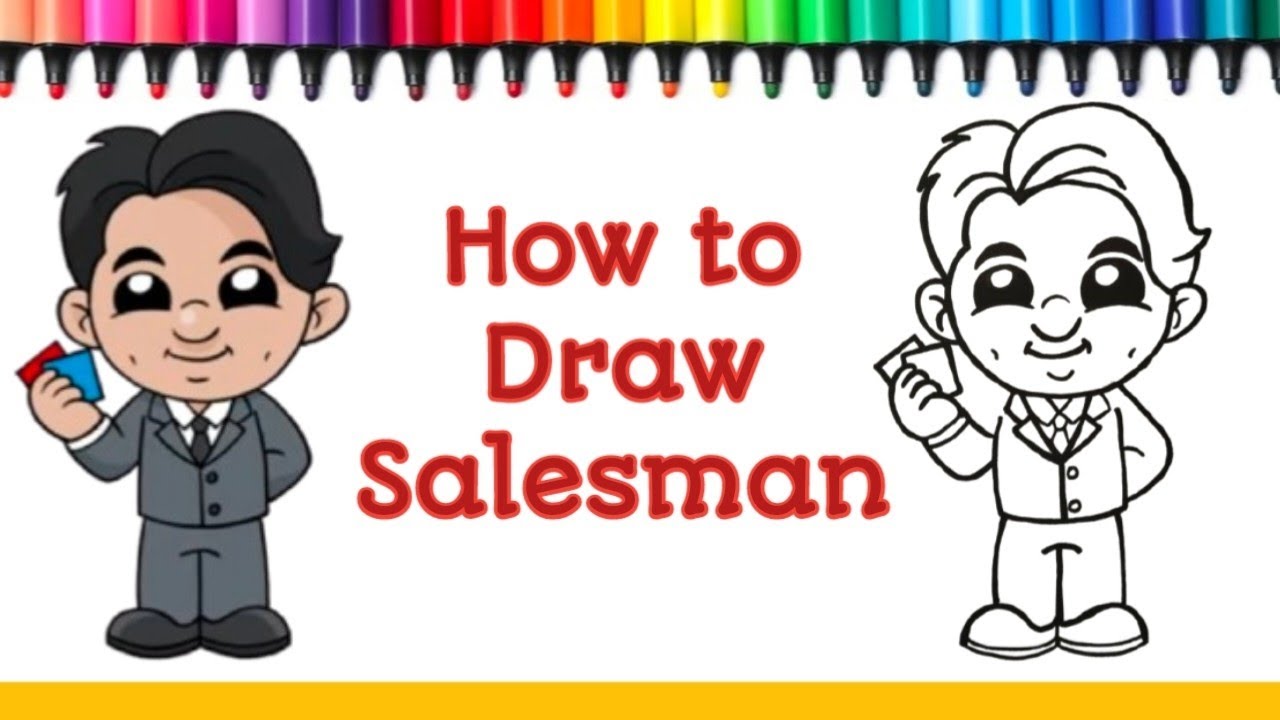 How to draw Salesman |Squid game |Just arts - YouTube