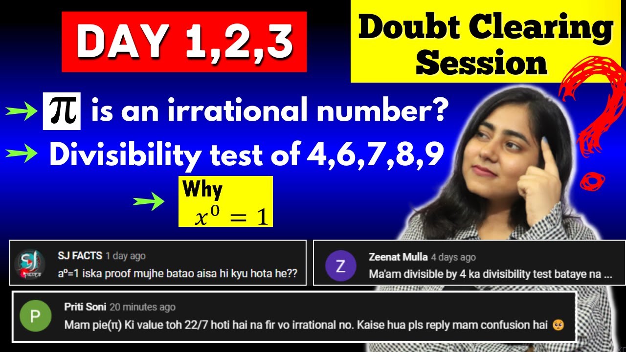 Day 1, 2, 3🔥 Doubt clearing session | Basic Mathematics | Galaxy Parmar | Galaxy of Maths - YouTube