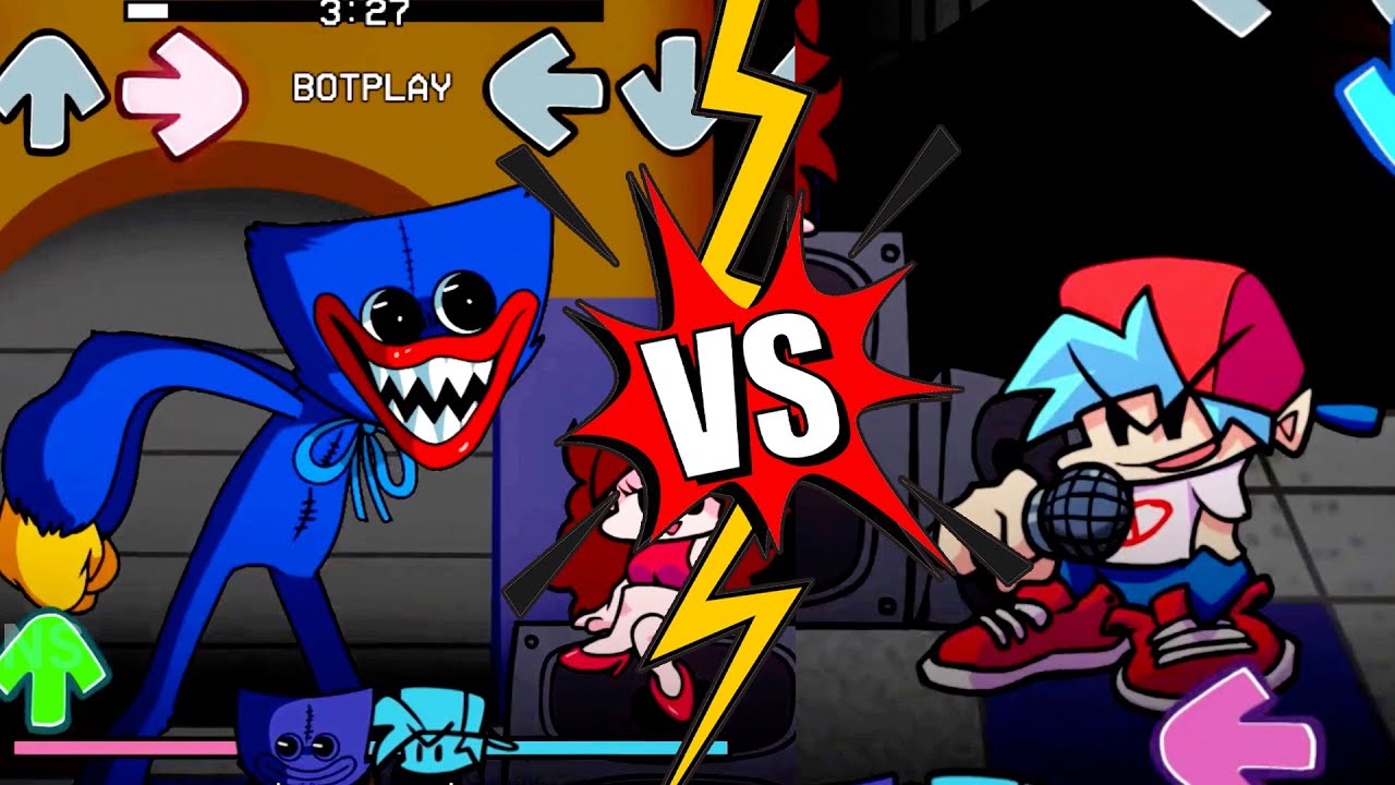 Friday Night Funkin' Huggy Wuggy Vs. Boyfriend - FNF Music Dance Battle ...