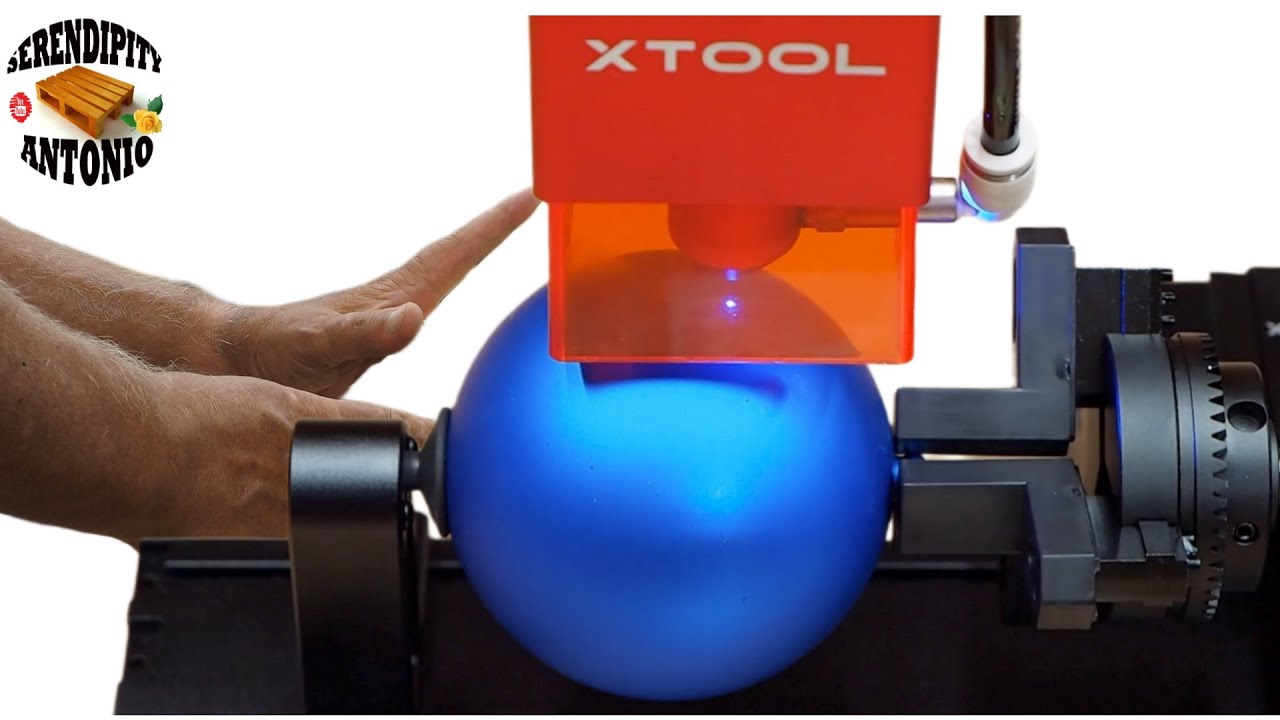 Xtool D1 Pro Grabando Con El Accesorio Rotativo RA2 Pro ¡WOW! - YouTube