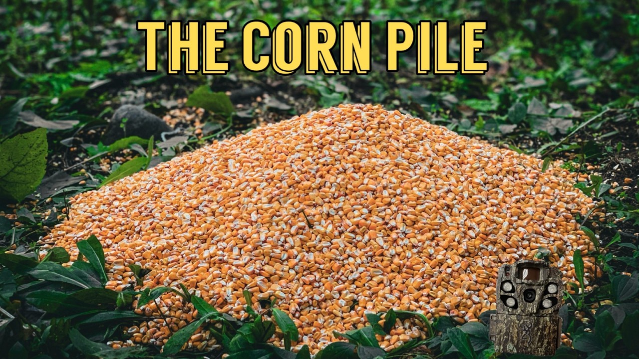 We Left a PILE OF CORN in the Woods. Here's what happened! Trail Camera ...