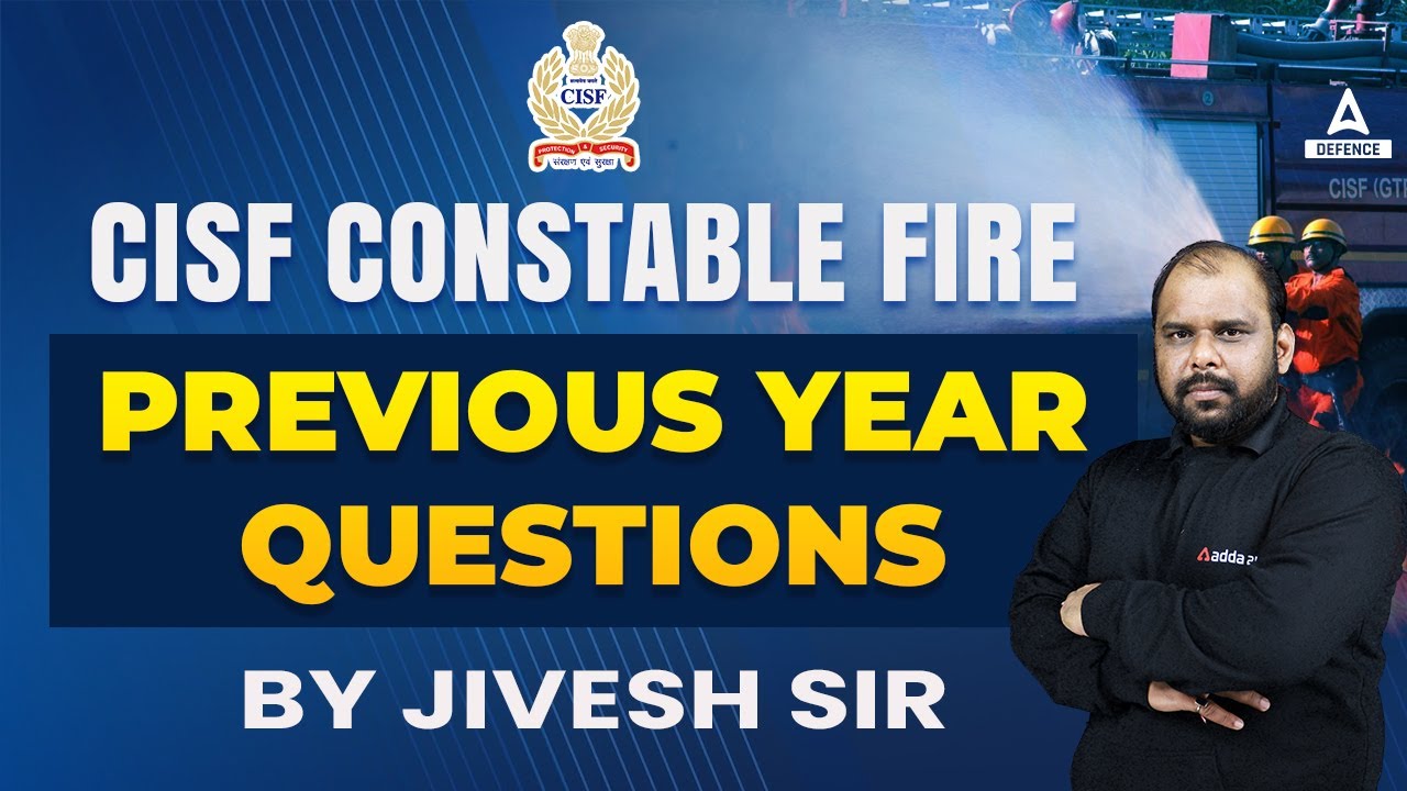 CISF Fireman Previous Year Question Paper | CISF Constable Fire ...