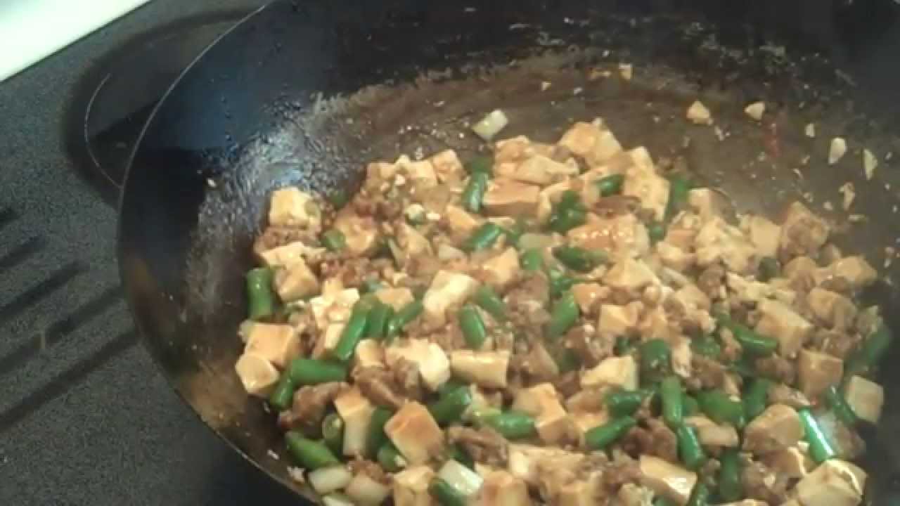 Taste of Asia @ Home Potluck Dishes Ma Po Tofu W Fresh Green Beans ...