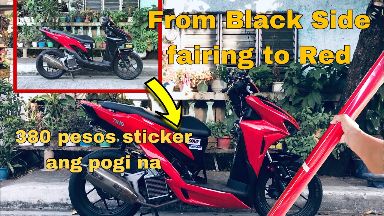 How to sticker wrap Honda Click fairings #hondaclick125 - YouTube