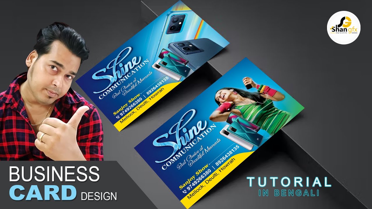 Creative Business Card Design in Photoshop || dribble business cards ...