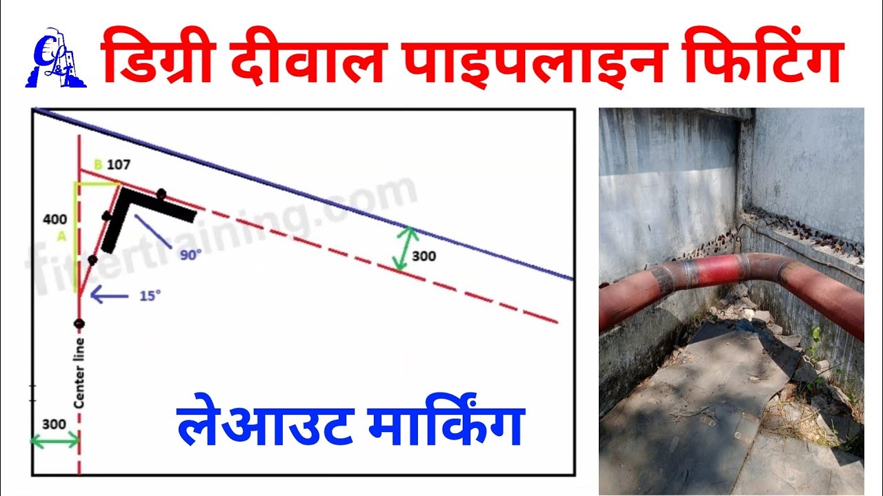 Degree Diwal pipe line fitting | Rolling pipe elbow degree calculation ...