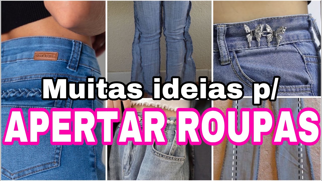 Ideias e tutoriais pra apertar roupas / como apertar jeans / Como ...