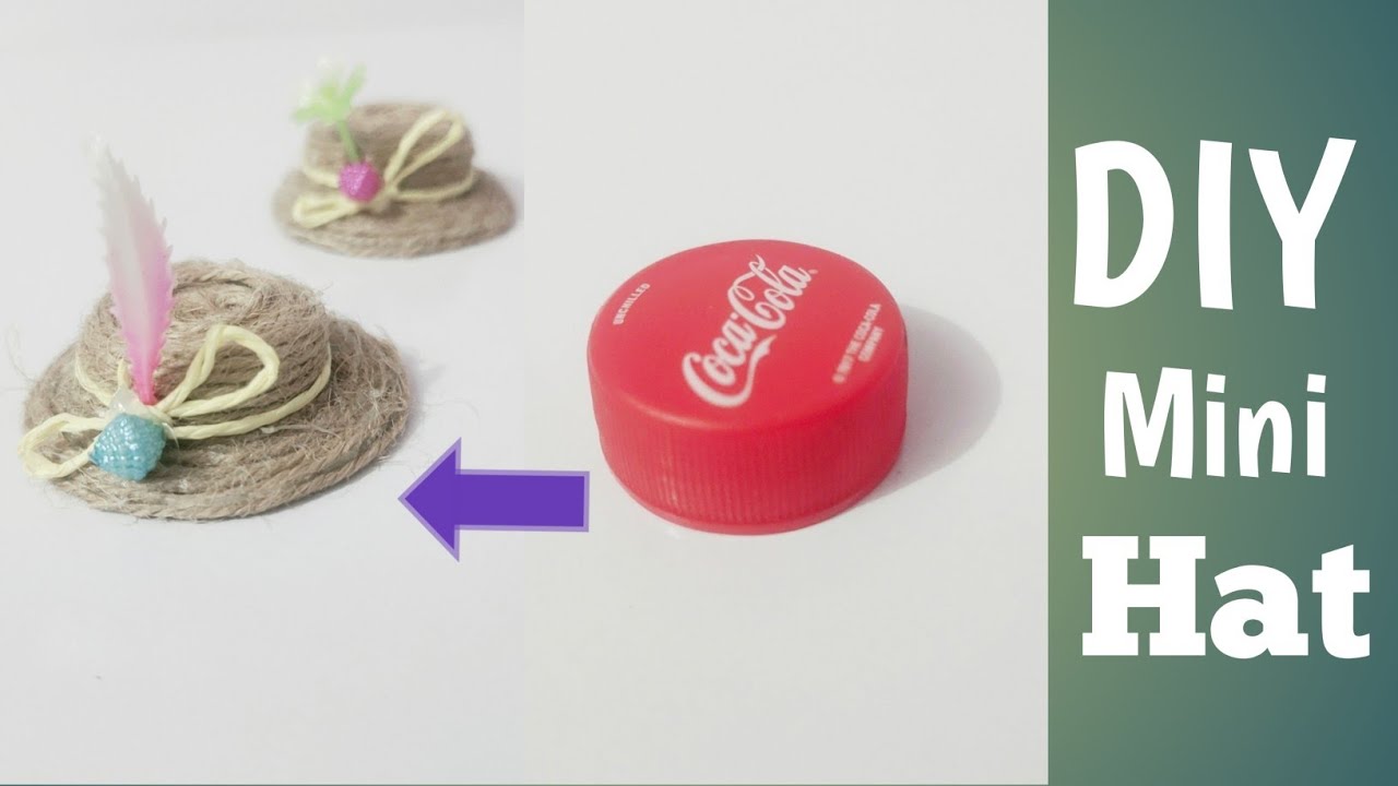 DIY miniature Hat For Dollhouse | How to make a mini hat | DIY use of ...