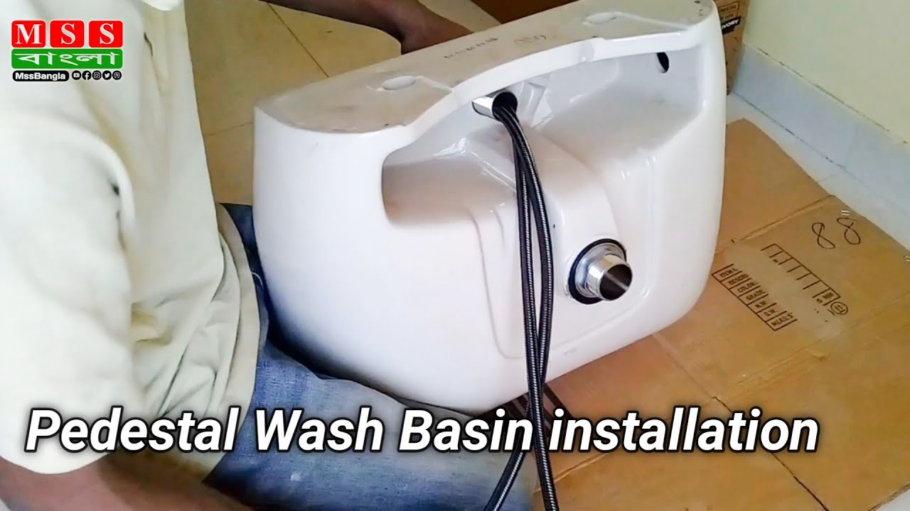 Wash Basin installation | Basin Mixer install | MSS BANGLA Plumbing ...