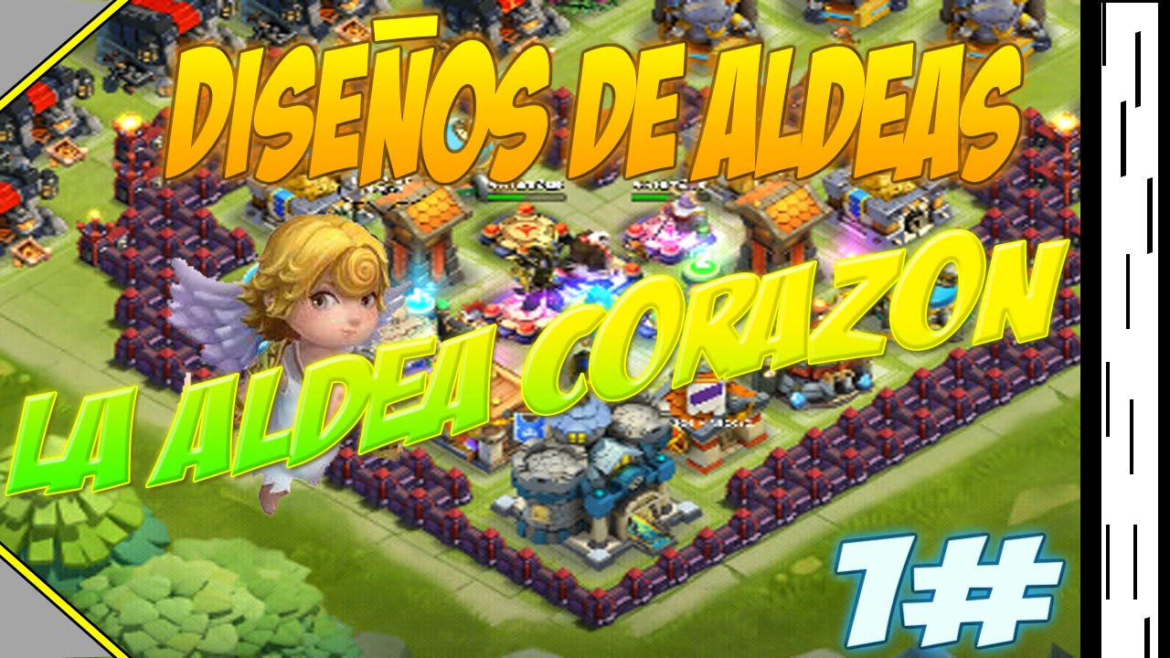 Diseños de aldeas 1# || La aldea Corazón || Bonita y defensiva - YouTube