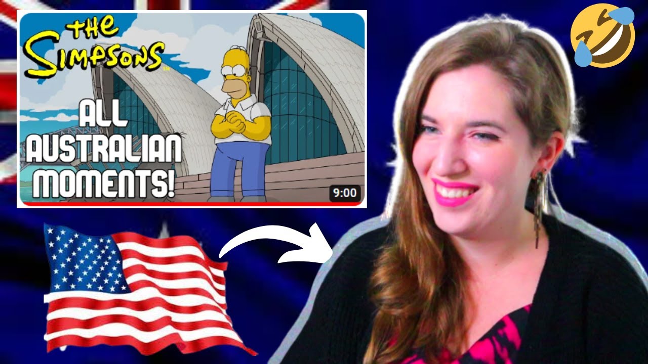 American (in Australia) Reacts to "The Simpsons jokes about Australia ...