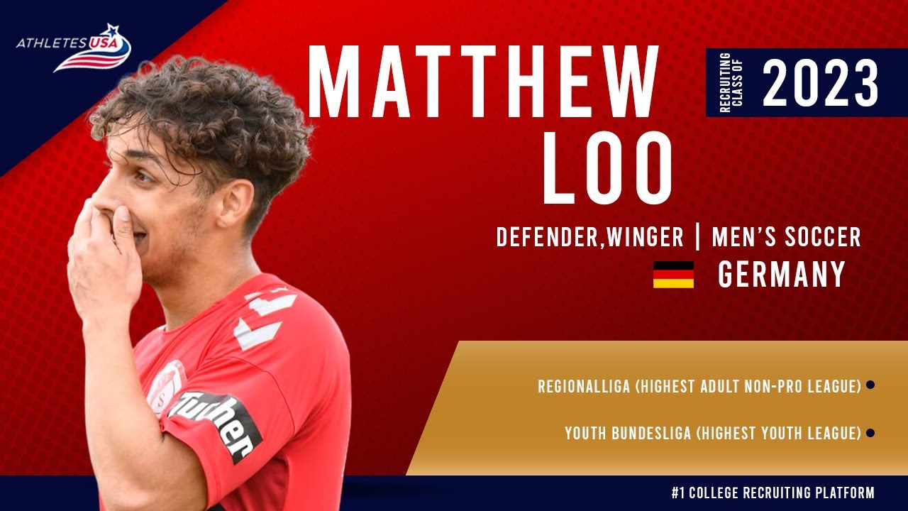 Men's Soccer | Defender, Winger | Matthew Loo, Germany | Recruit 2023 - YouTube