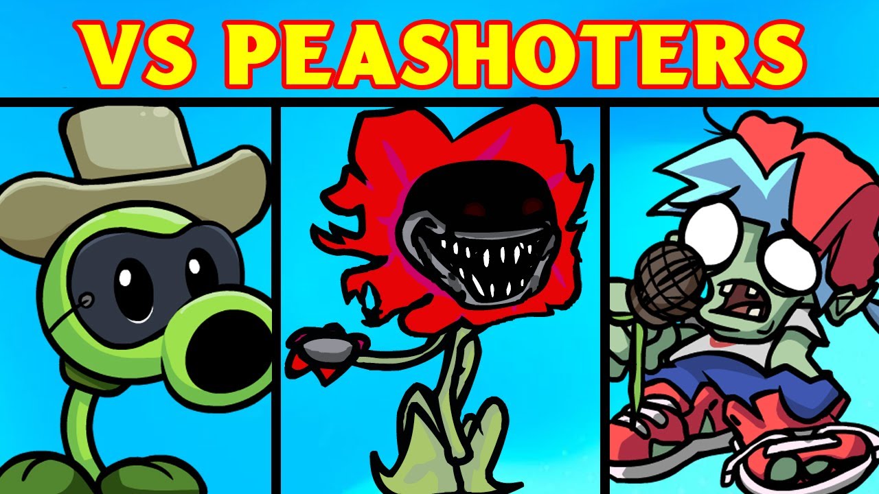 Friday Night Funkin' Vs PEASHOTERS FULL WEEK (FNF Mod/Hard/Plants vs ...