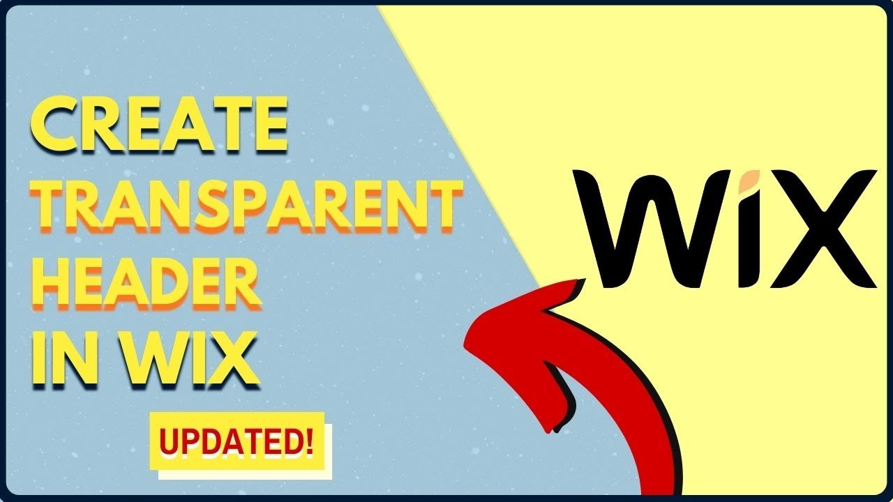 How to Create a Transparent Header in Wix - YouTube