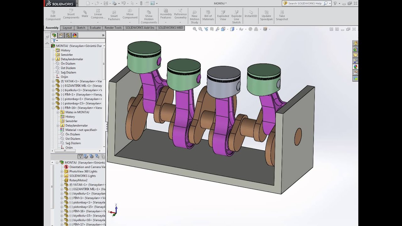 solidworks motion engine - YouTube