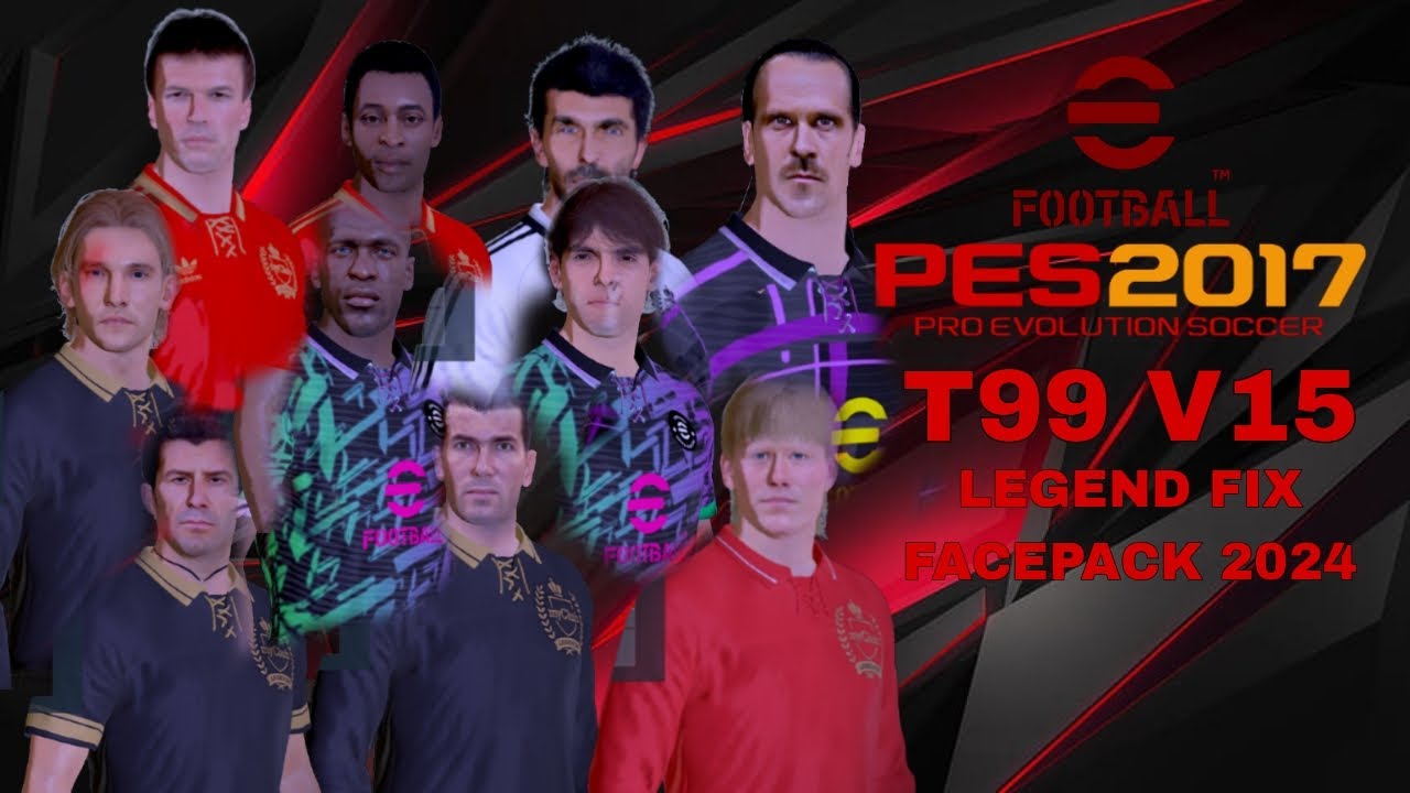 PES 2017 T99 V15 SOME LEGEND FACE FIXED AND BONUS FACE WITH OPTION FILE - YouTube